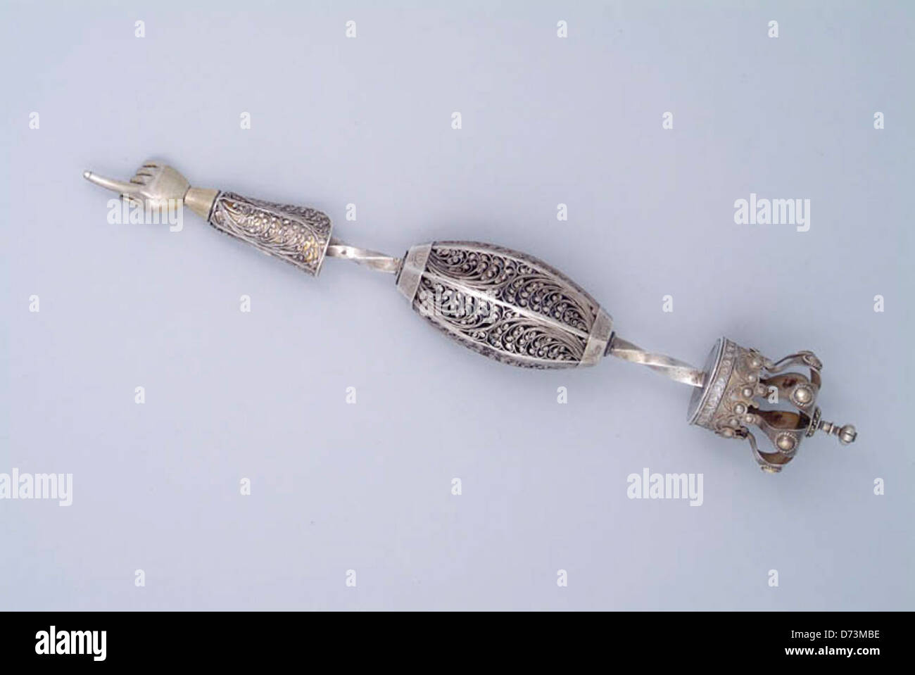 A Torah pointer, a ceremonial object used in Jewish synagogue services ...