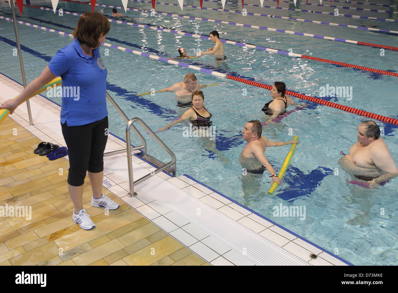 Flensburg, Germany, aqua aerobics in a swimming pool Stock Photo - Alamy