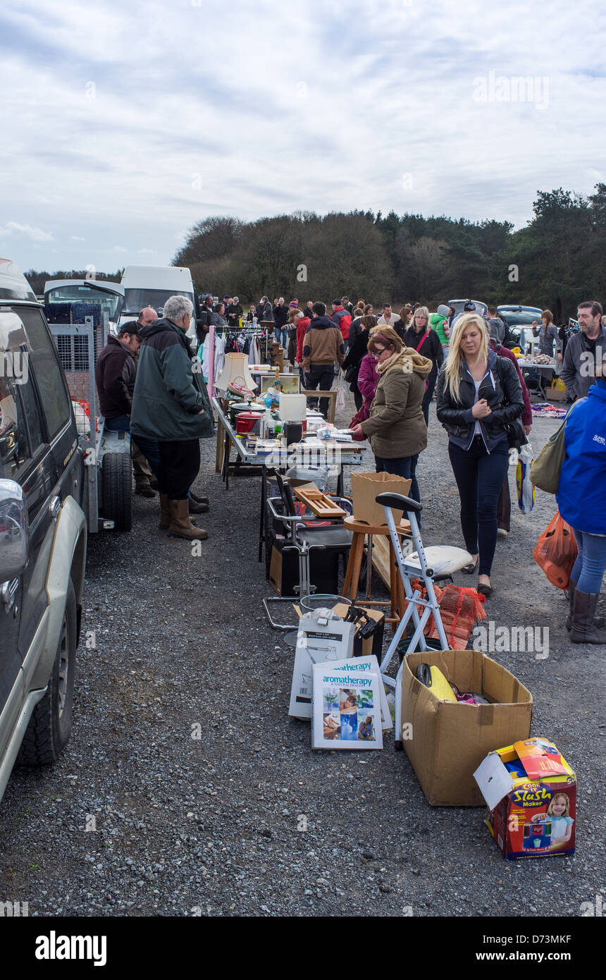 Devon & Exeter horse race track hold an open air car boot sale in April ...