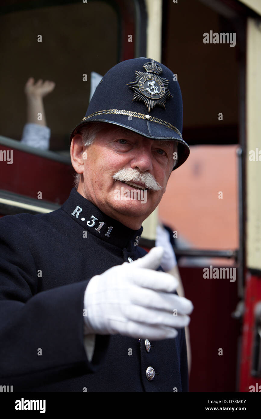 Enthusiasts in period costume at 1940's military reenactment at ...