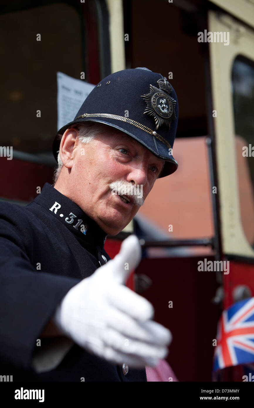 Enthusiasts in period costume at 1940's military reenactment at ...