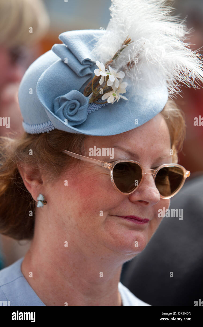 Enthusiasts in period costume at 1940's military reenactment at ...