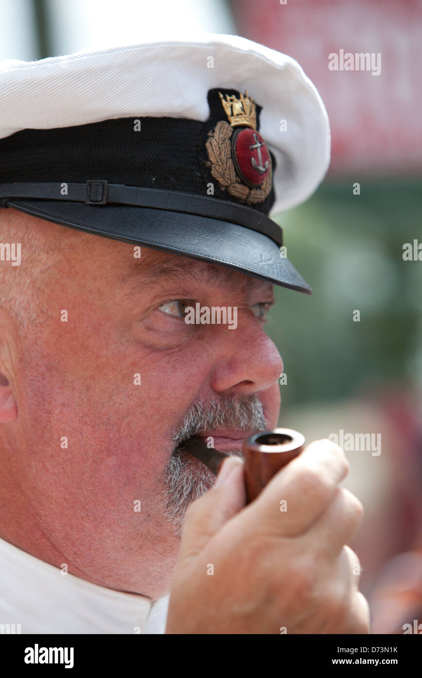 Enthusiasts in period costume at 1940's military reenactment at ...