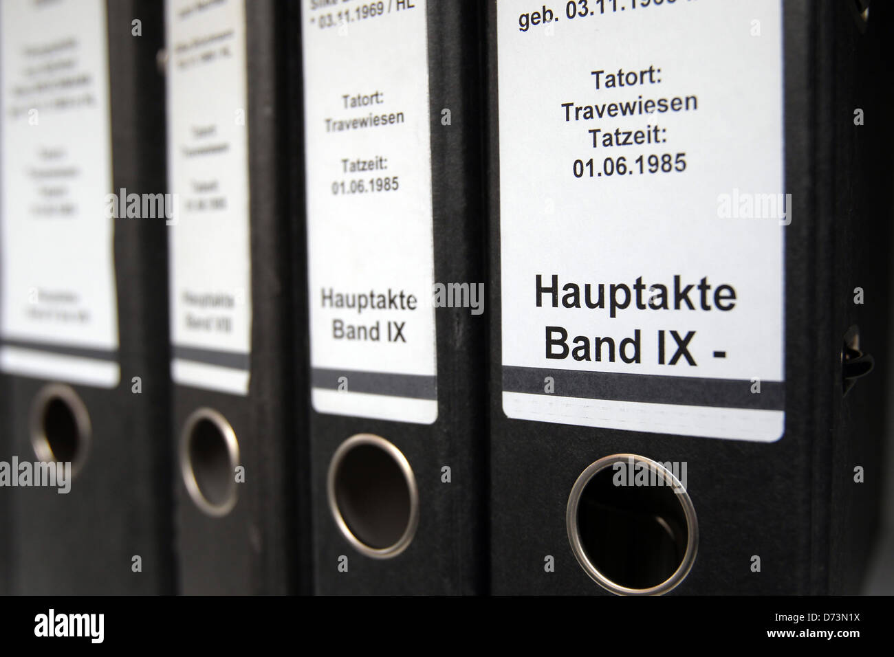 Luebeck, Germany, file folders at the murder commission Stock Photo - Alamy