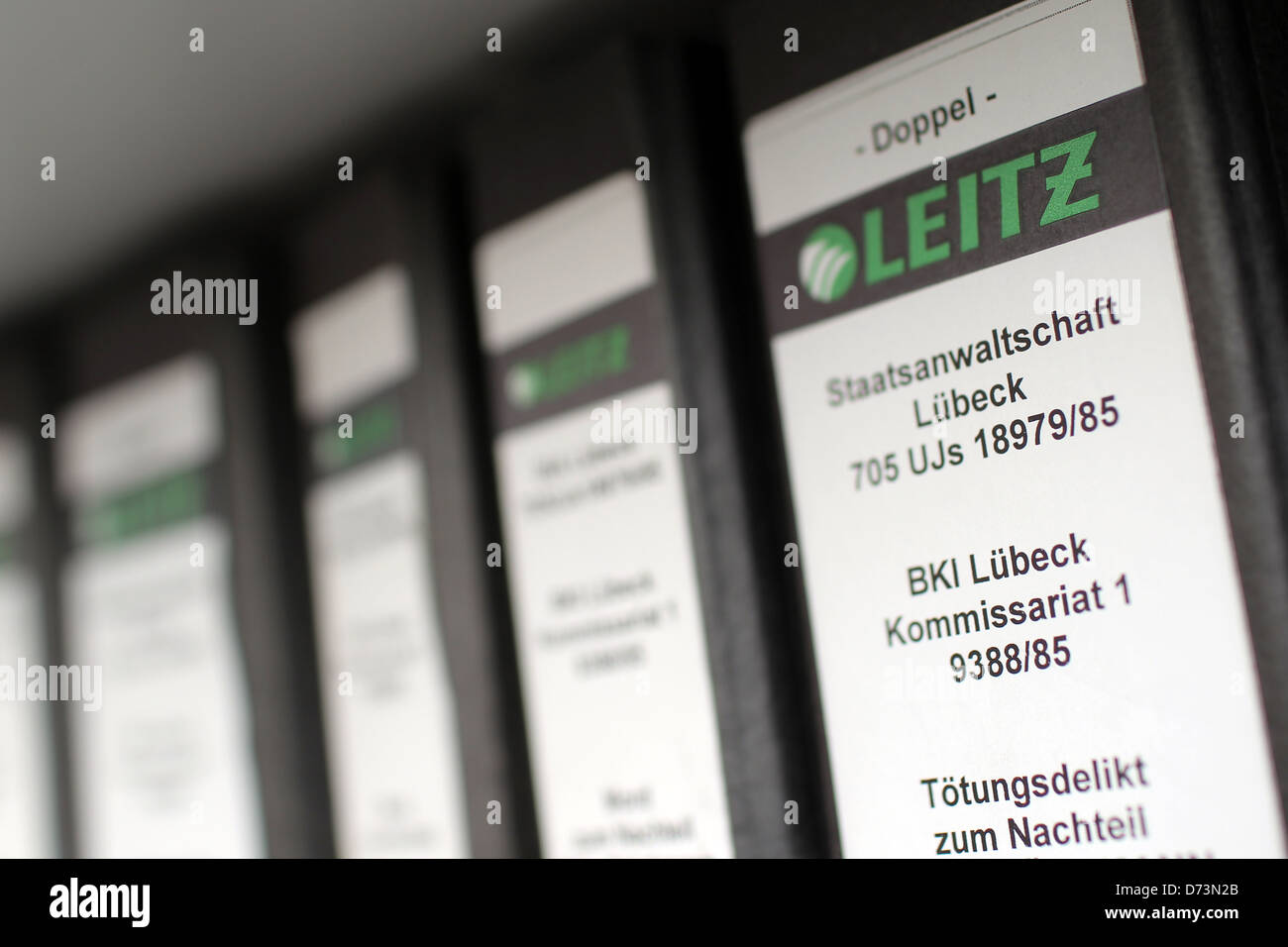 Luebeck, Germany, file folders at the murder commission Stock Photo - Alamy