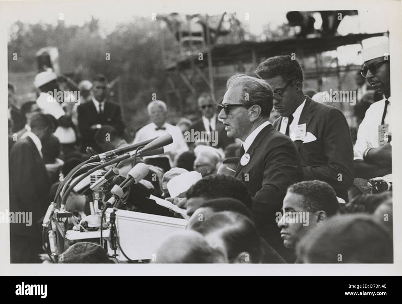 Joachim Prinz speaking at the 1963 March on Washington for Jobs and ...