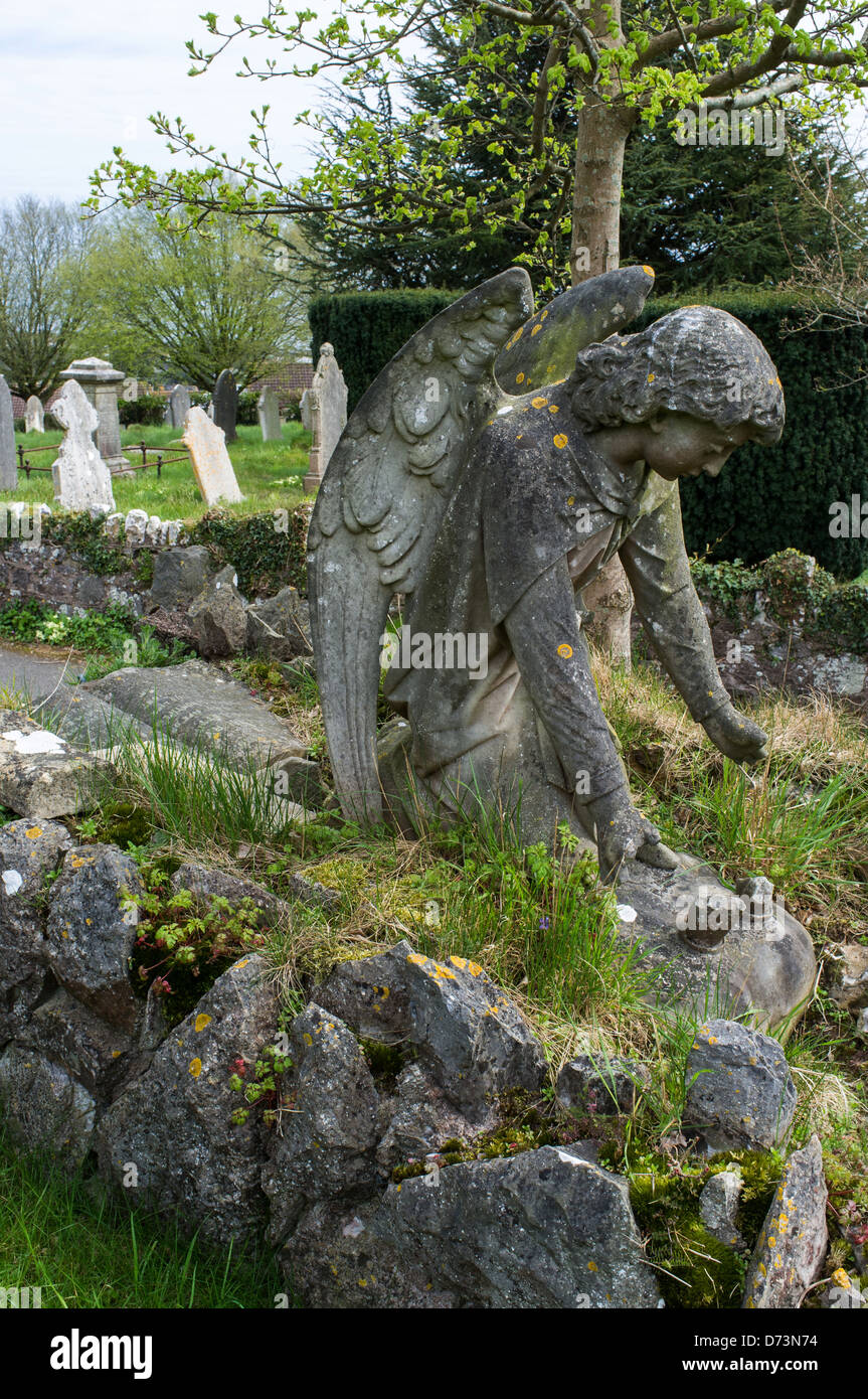 Teignmouth,Devon, England. April 2013. A carved stone statue of an ...