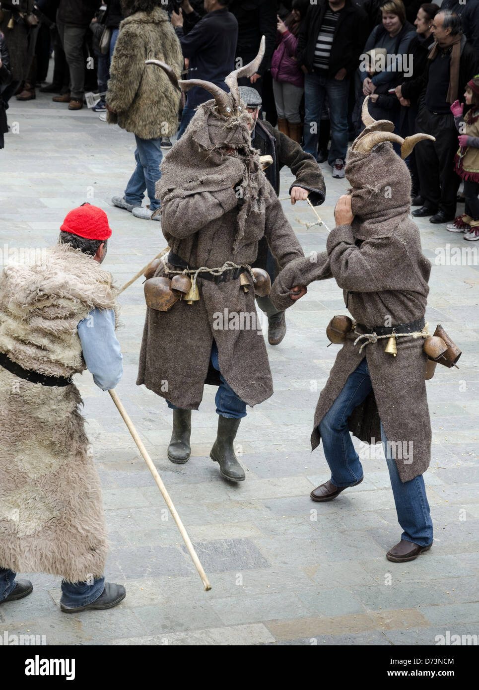 Pagan, rights of spring, festival held in the village of Nedousa, in ...