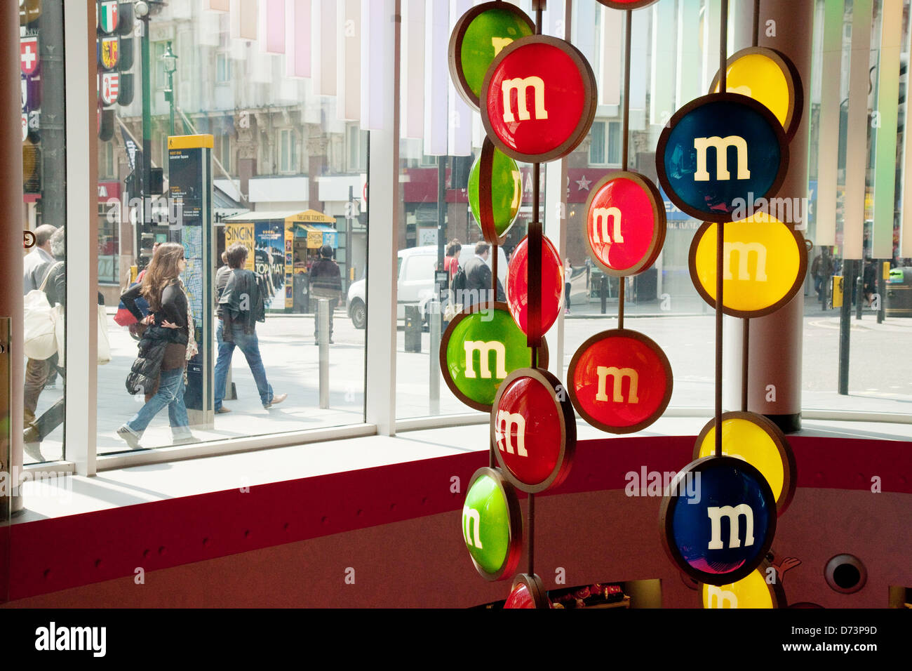 The interior of M&Ms World, Leicester Square, London UK Stock Photo - Alamy