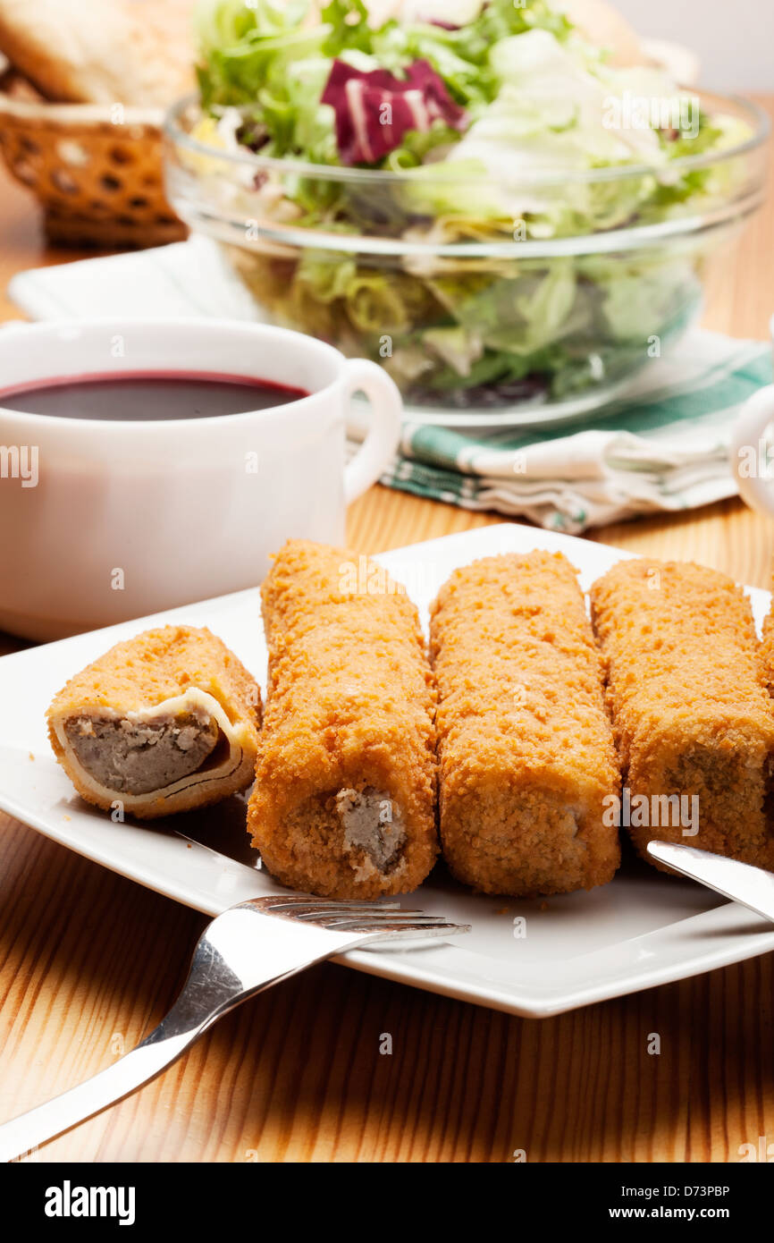 Delicious croquettes on a plate Stock Photo - Alamy