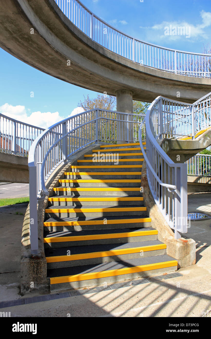 Pedestrian footbridge across the A316 Country Way at Hanworth England ...