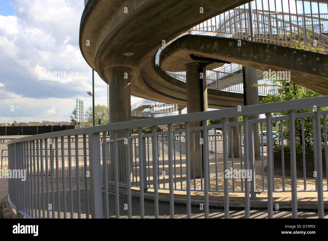 Pedestrian footbridge across the A316 Country Way at Hanworth England ...