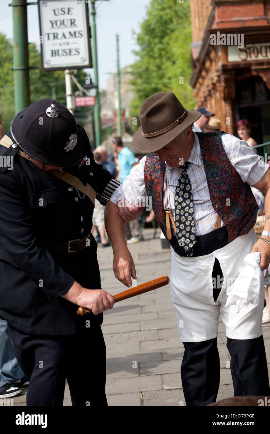 Enthusiasts in period costume at 1940's military reenactment at ...
