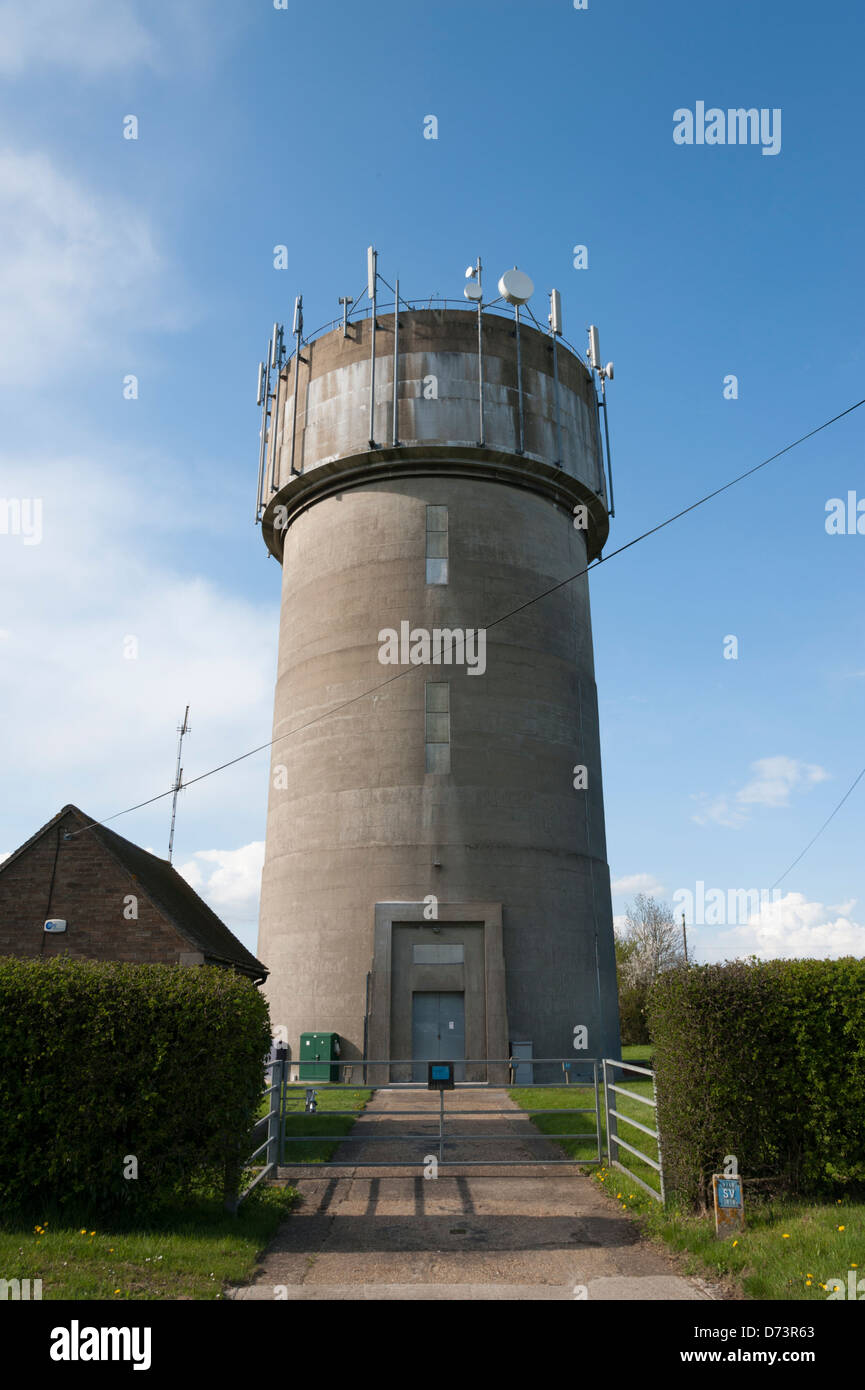 A concrete water tower in Bluntisham Cambridgeshire UK Stock Photo - Alamy