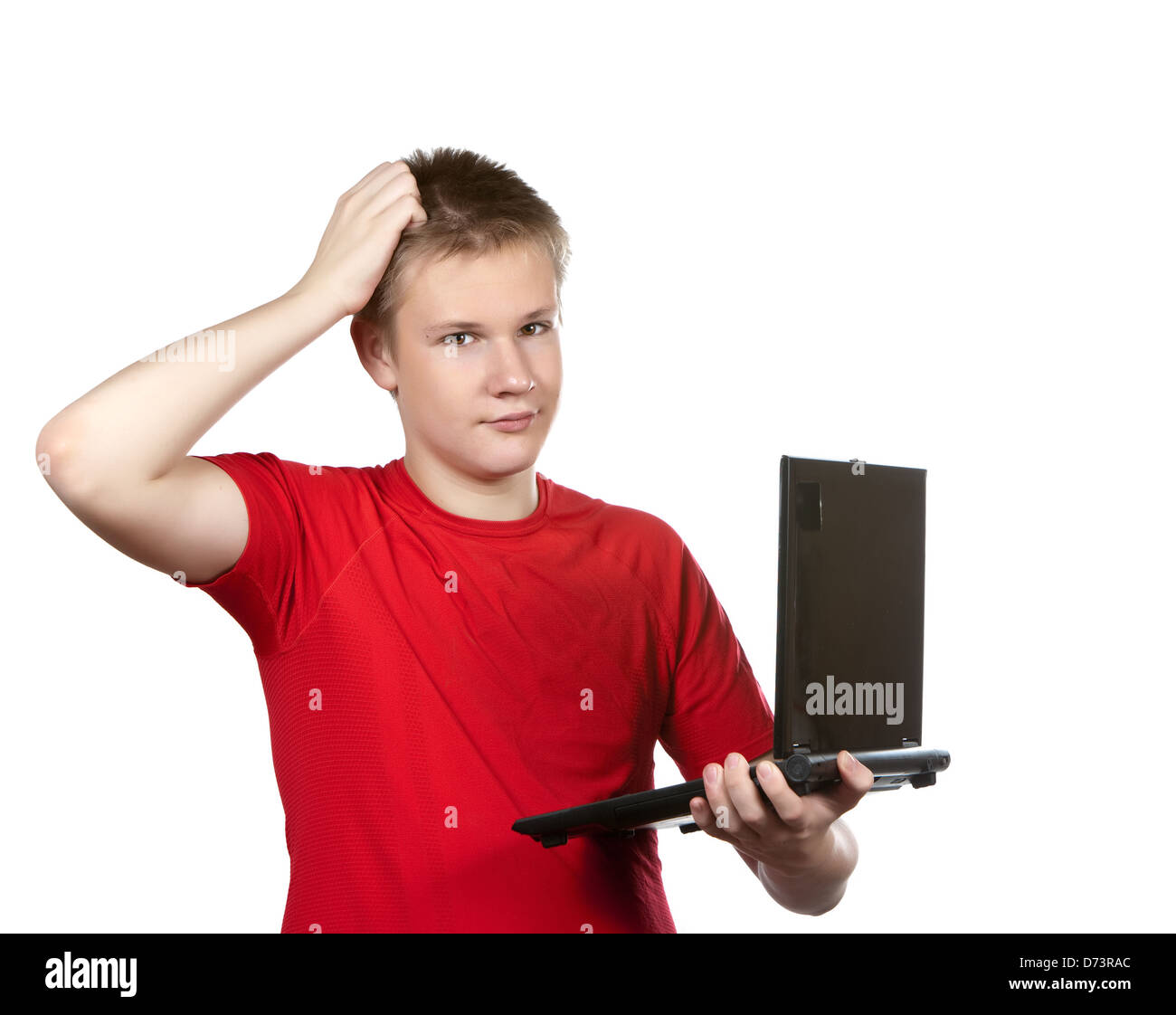 Sad teen boy computer hi-res stock photography and images - Alamy