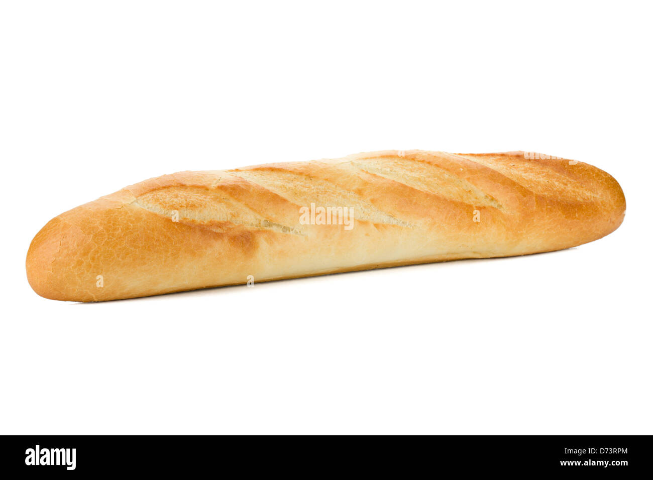 Long loaf. Isolated on white background Stock Photo - Alamy