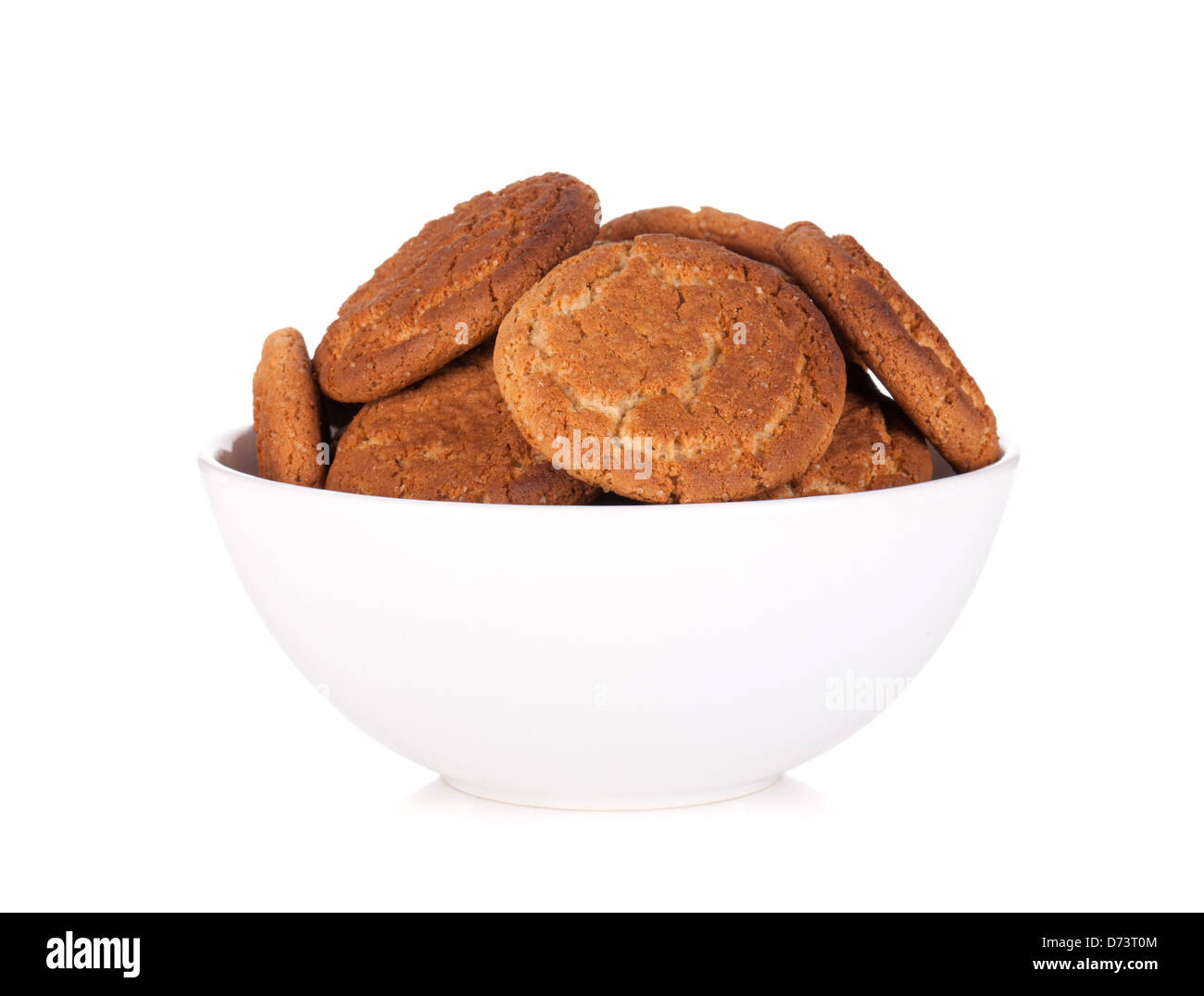 Bowl of cookies. Isolated on white background Stock Photo - Alamy