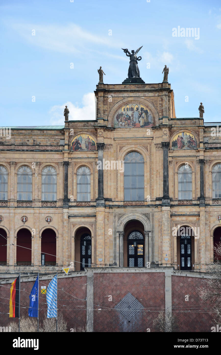 Maximilianeum, the parliament building of Bavaria in Munich Stock Photo ...
