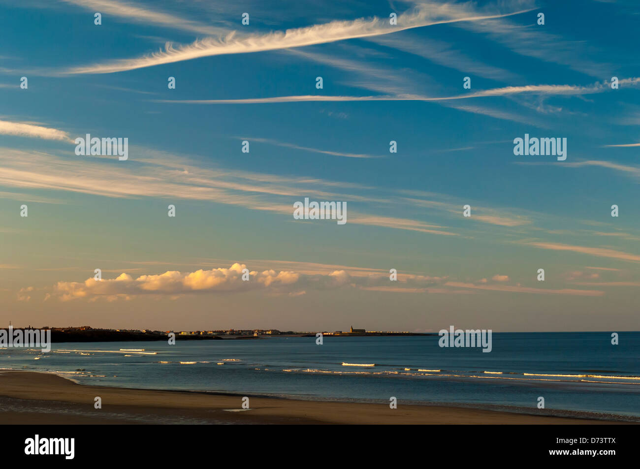 Newbiggin Church point Stock Photo - Alamy
