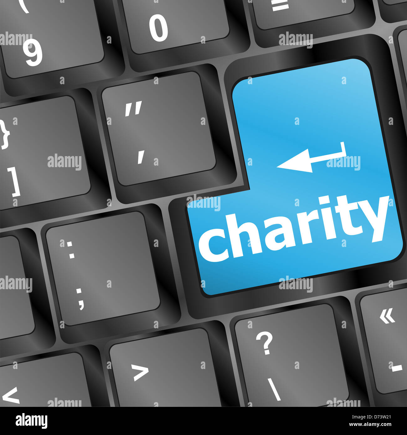 Key for charity - business concept Stock Photo - Alamy