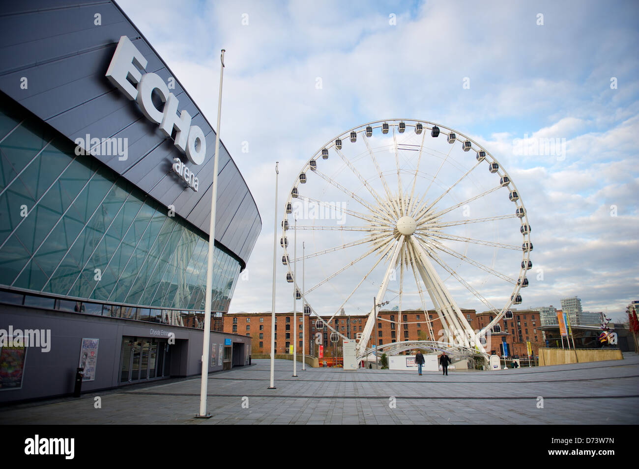 Echo Arena and Liverpool Eye in Liverpool, England, United Kingdom ...