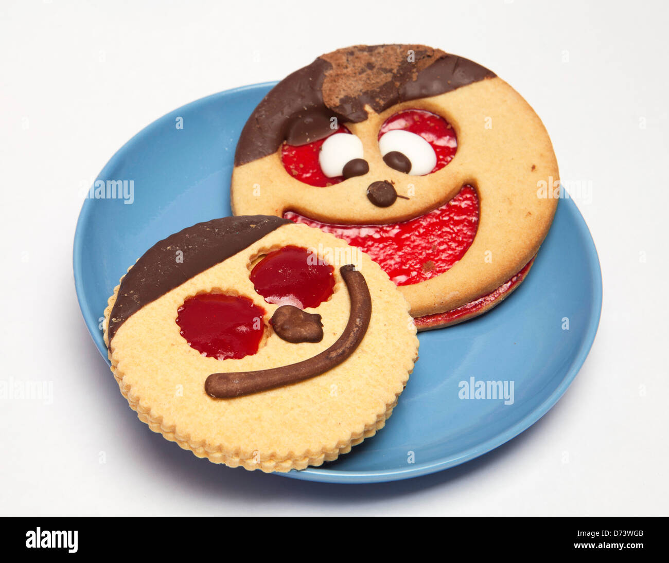 funny cookies with faces Stock Photo - Alamy