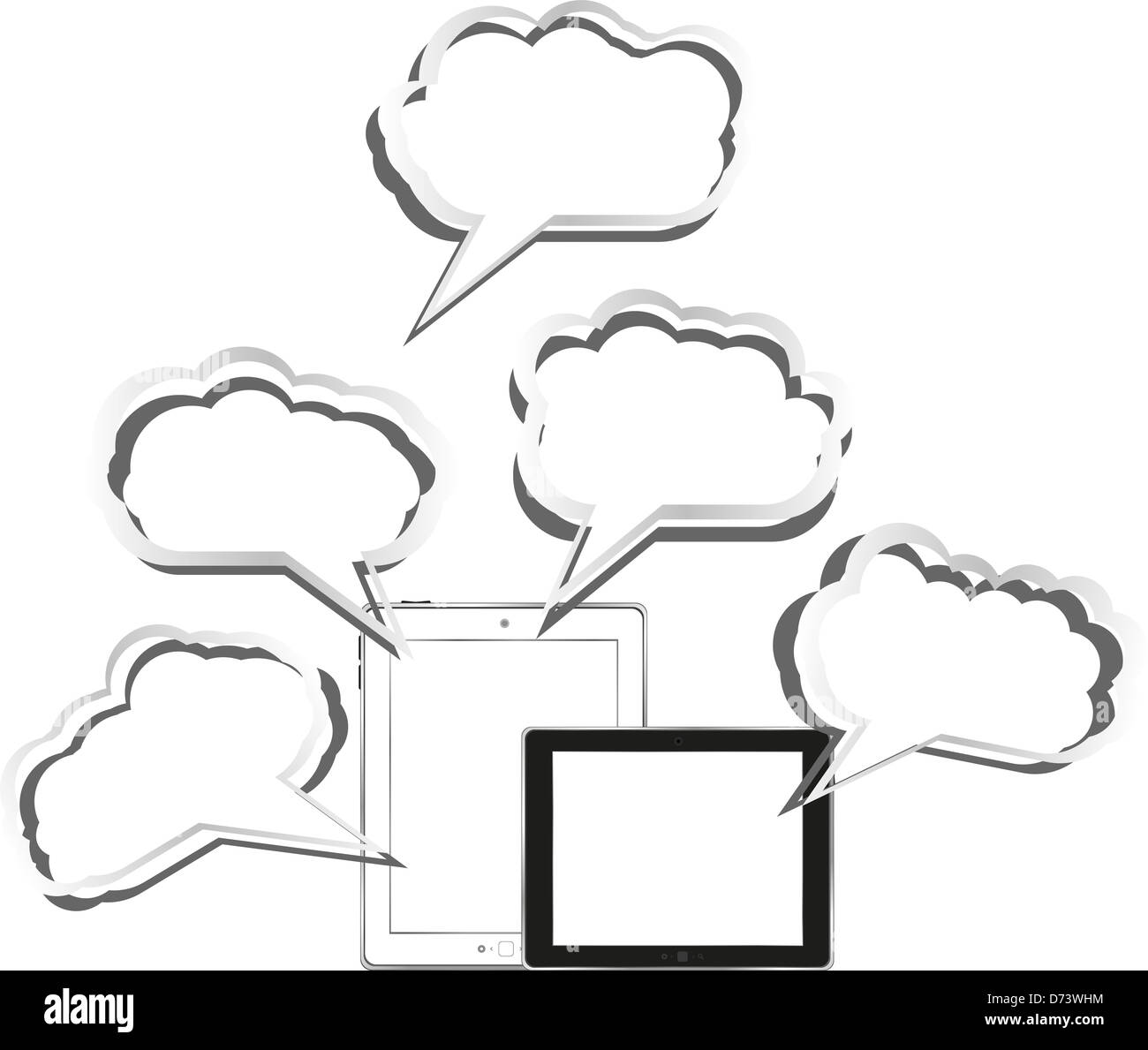 Technology sign set Black and White Stock Photos & Images - Alamy