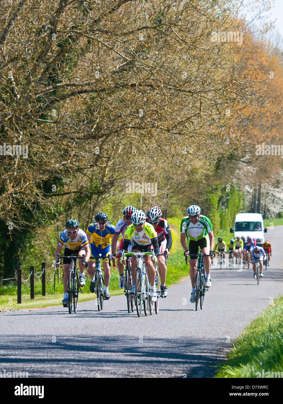 Local cycle race - France Stock Photo - Alamy
