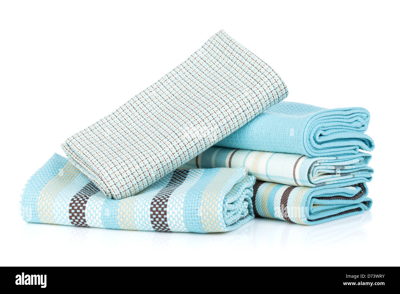 Kitchen towels. Isolated on white background Stock Photo - Alamy