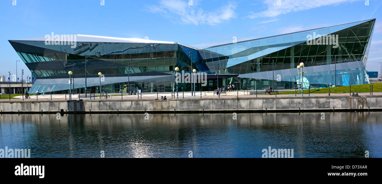 Crystal modern building with education displays & exhibition on ...
