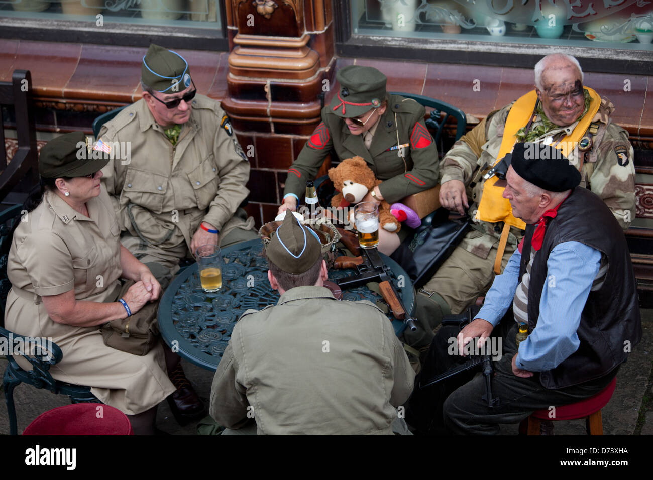 1940's Day WW11 military reenactment at National Tramway Museum, Crich ...