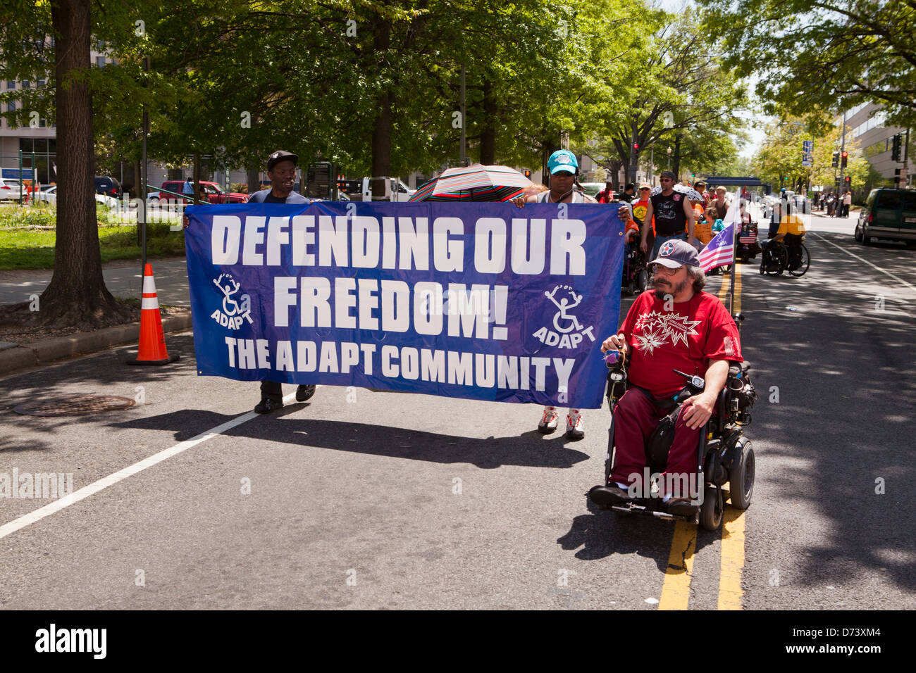Disability rights group, ADAPT, rally against Medicaid in Washington DC ...