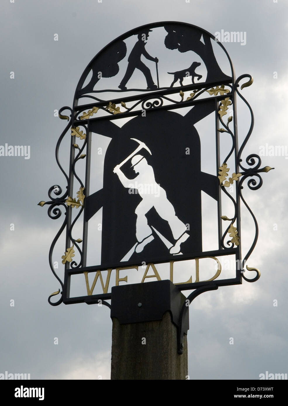 Village Sign Weald High Resolution Stock Photography and Images - Alamy