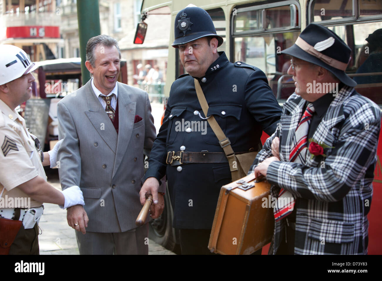 1940's Day WW11 military reenactment at National Tramway Museum, Crich ...