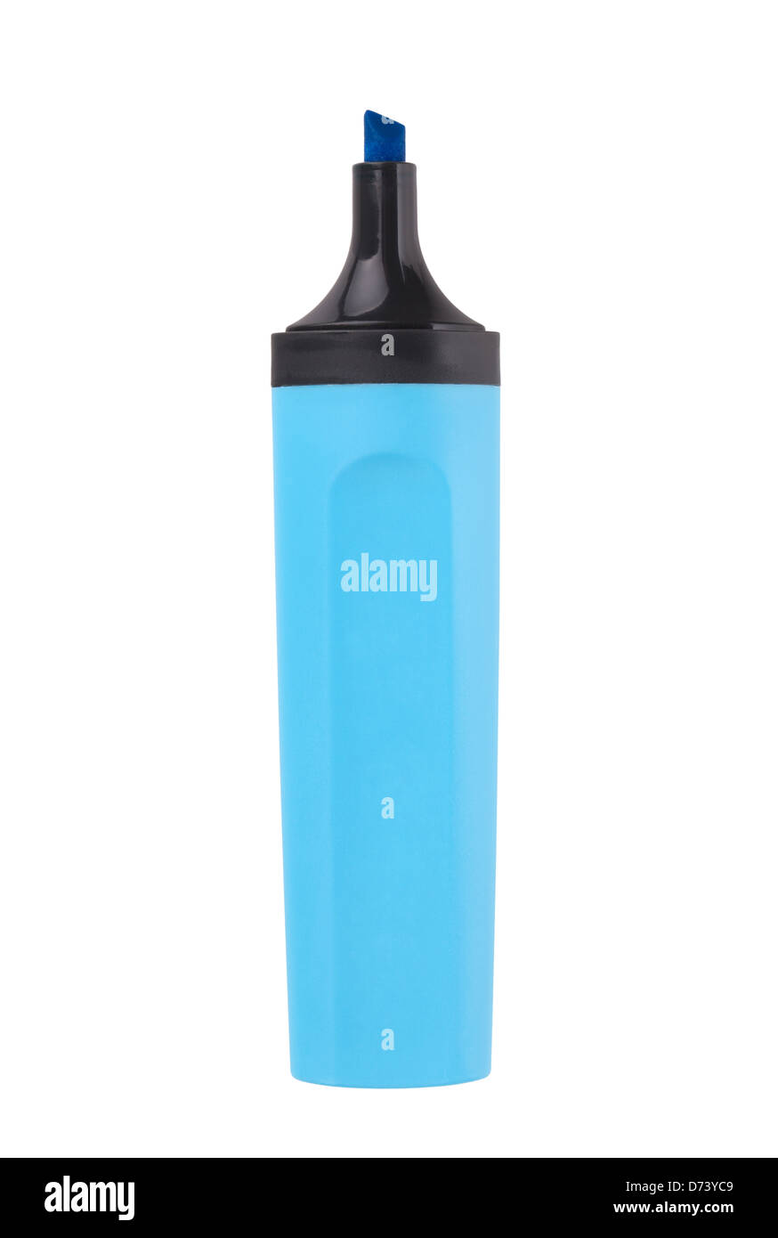 Blue highlighter. Isolated on white background Stock Photo - Alamy