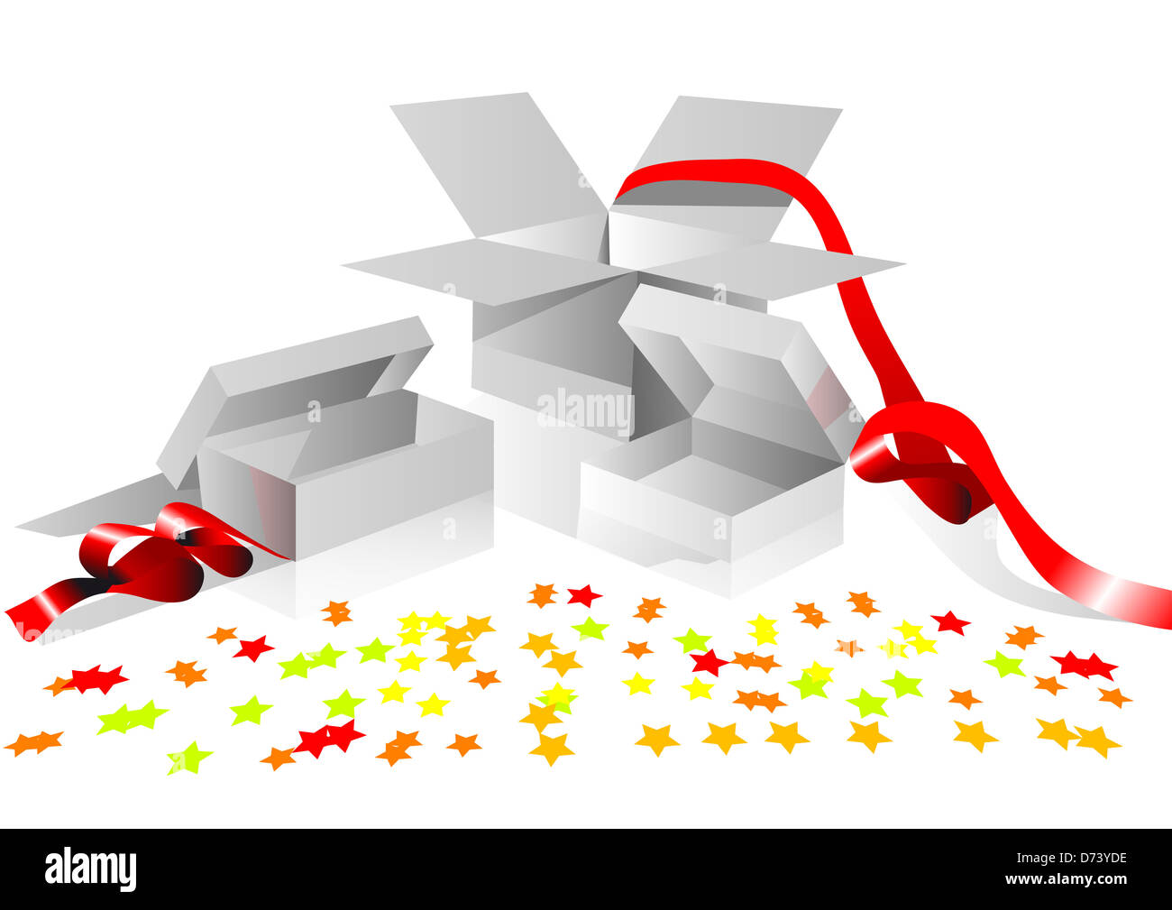 opened gift boxes Stock Photo - Alamy