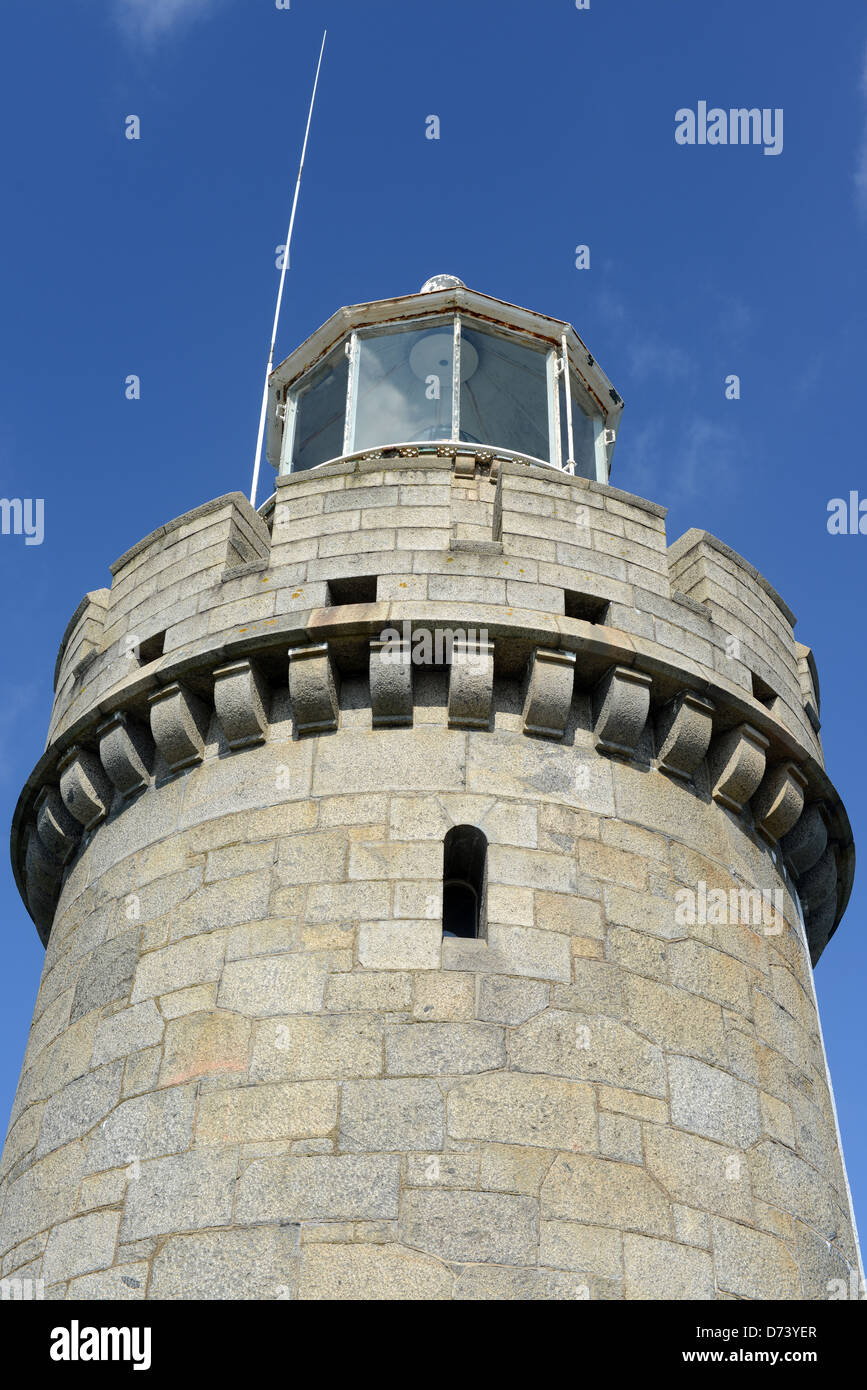 Castle Pier lighthouse, Guernsey Stock Photo - Alamy