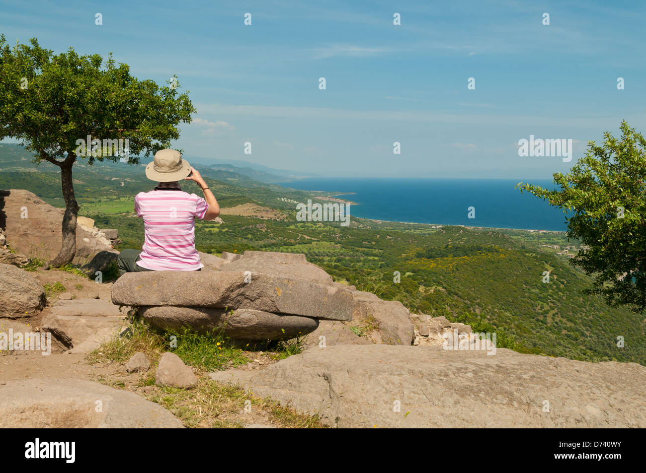 View East from Temple of Athena, Assos, Turkey Stock Photo - Alamy