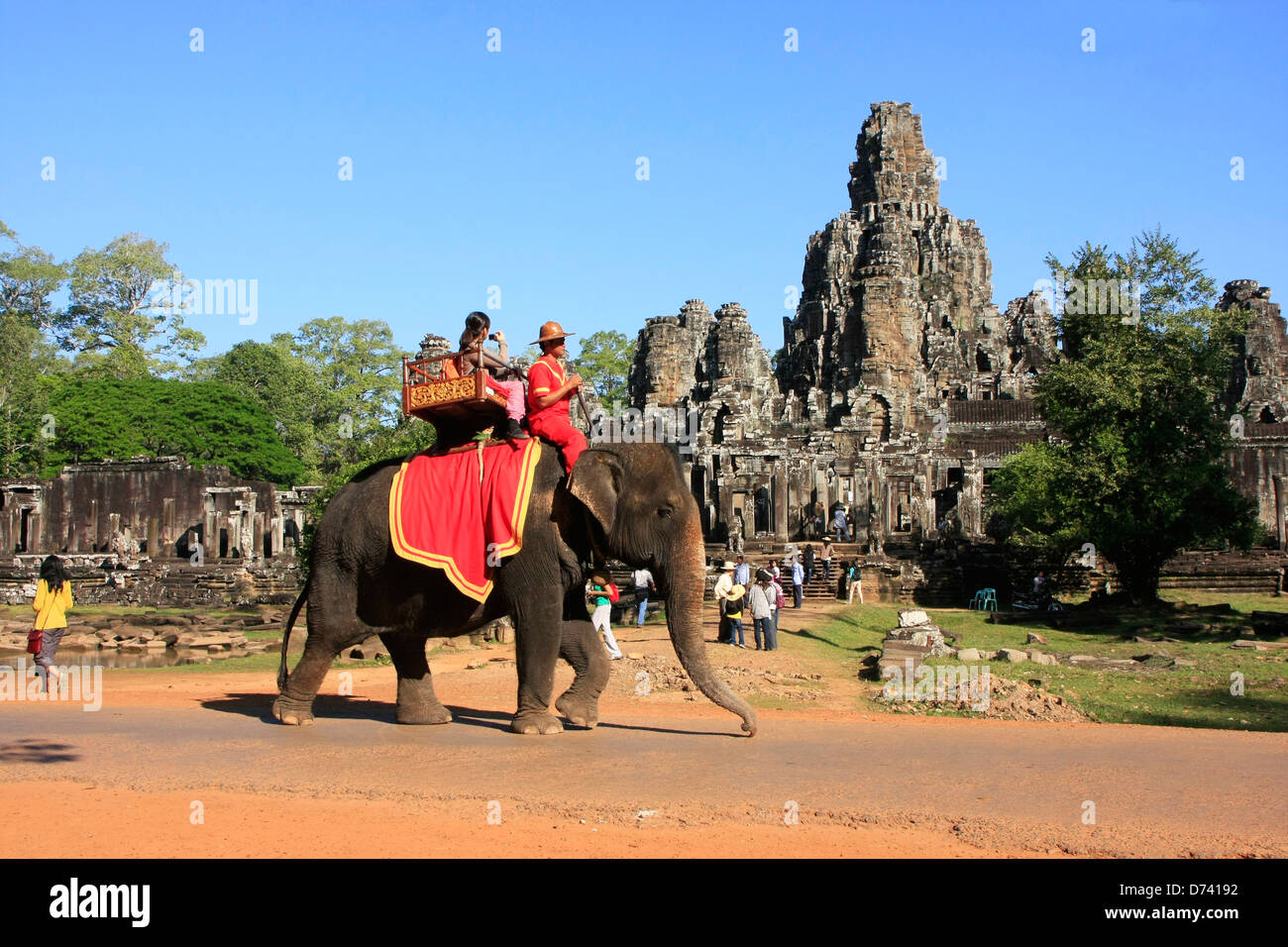 Bayon temple, Angkor area, Siem Reap, Cambodia Stock Photo - Alamy