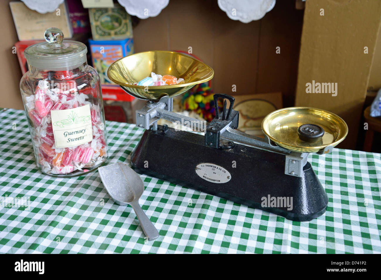 Old-fashioned sweet shop in Victorian Shop & Parlour, Cornet Street ...