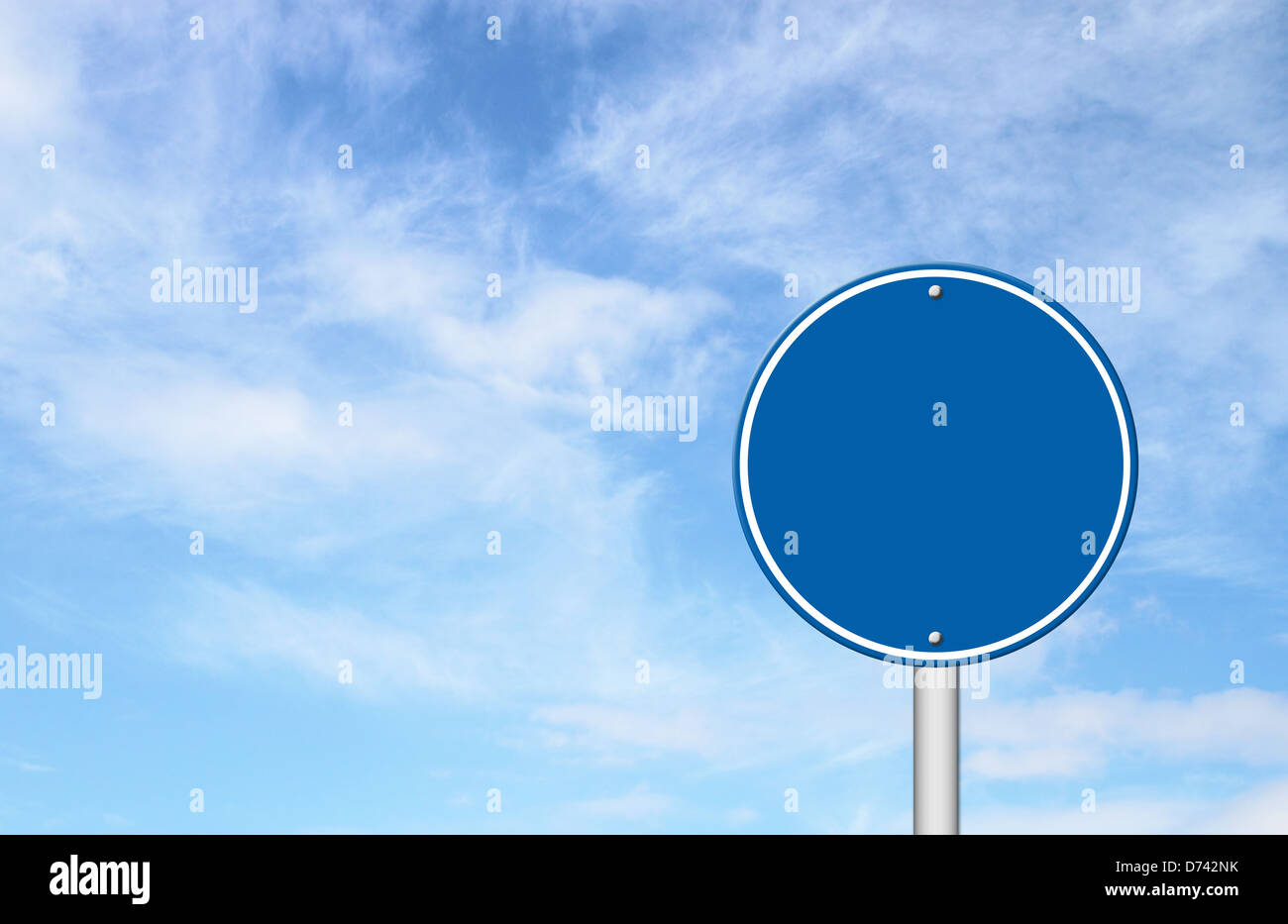 Blue circle sign hi-res stock photography and images - Alamy