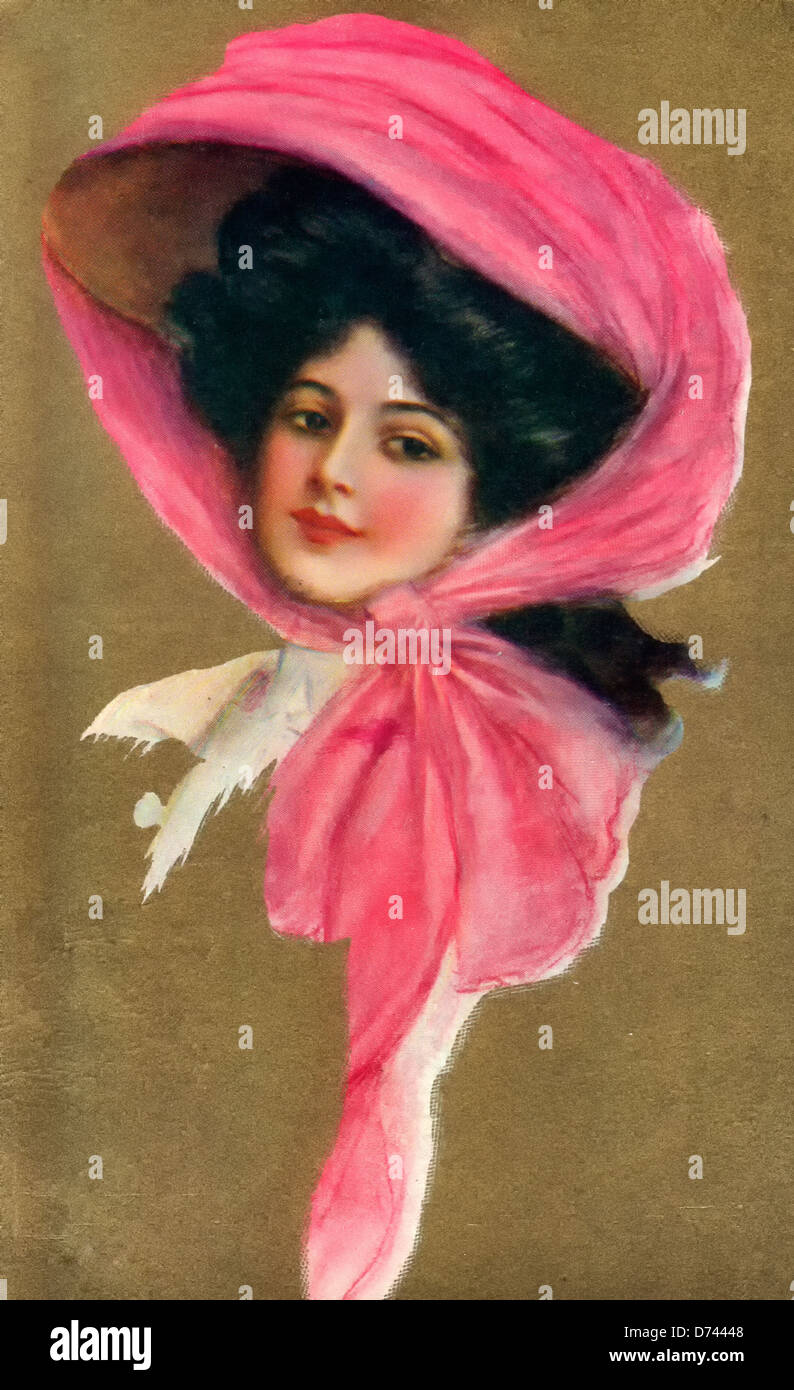 Woman wrapped in head scarf, circa 1900 Stock Photo - Alamy