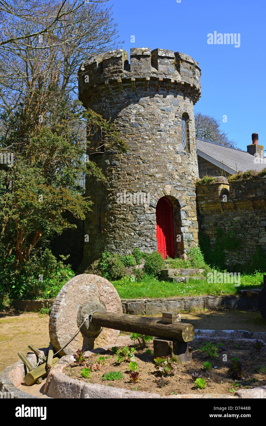 Signalling Tower in grounds of La Seigneurie Gardens, Greater Sark ...