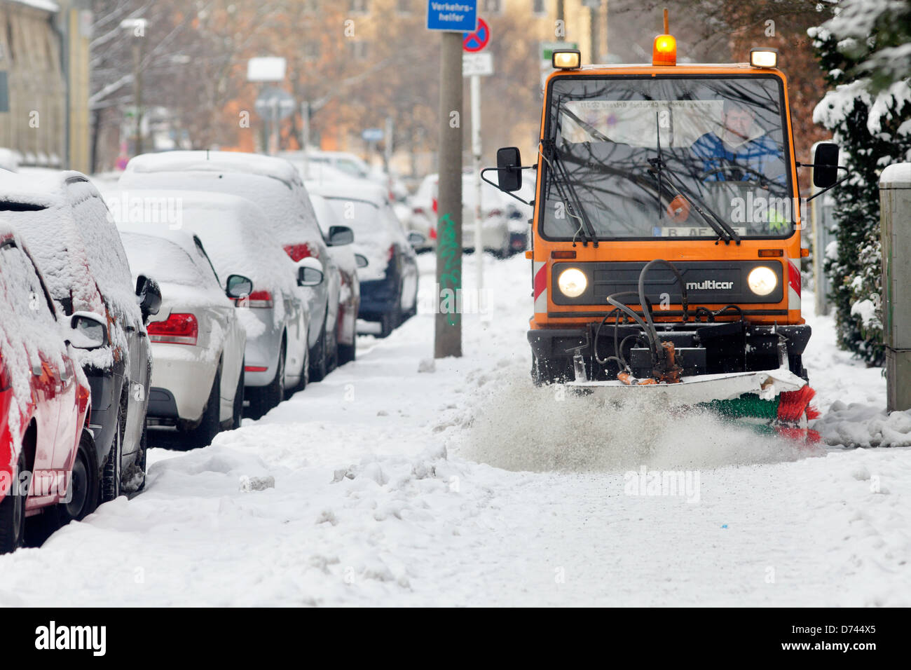 Berlin, Germany, a snow removing Multicar Stock Photo - Alamy