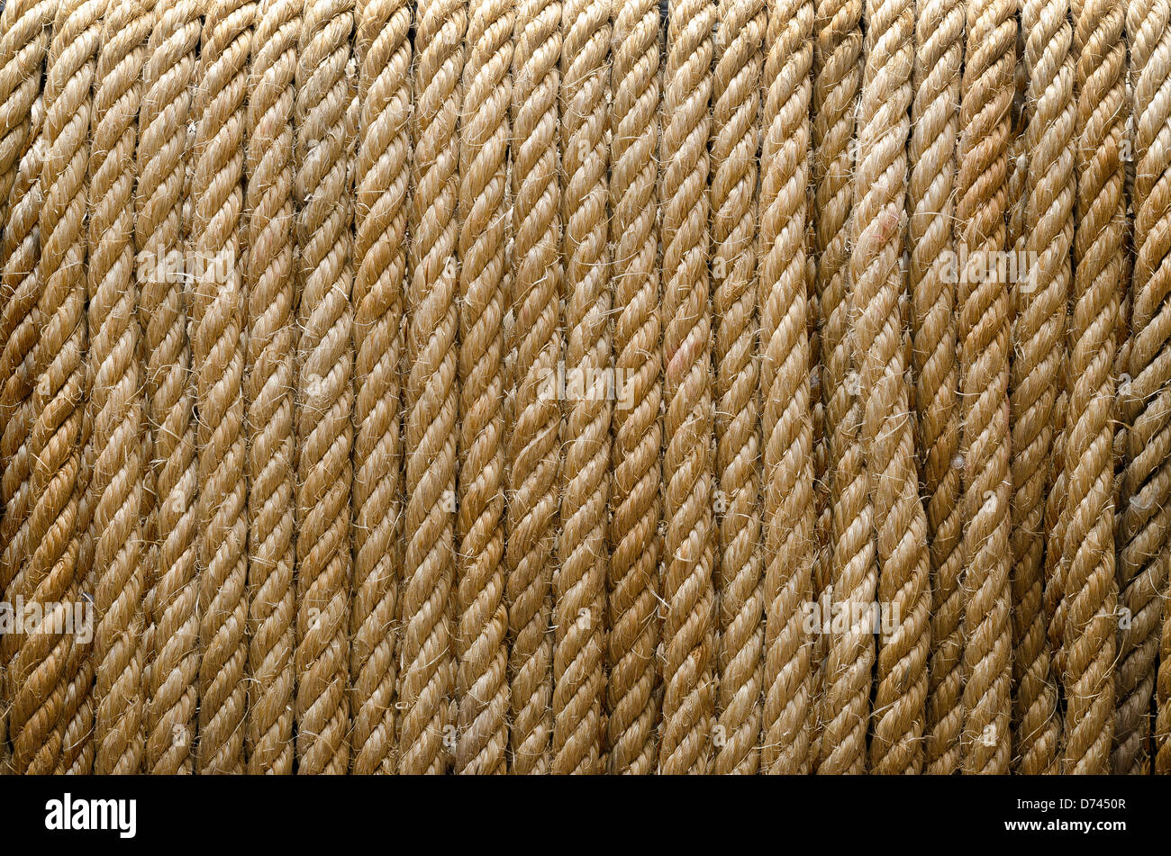 Closeup of thick rope Stock Photo - Alamy