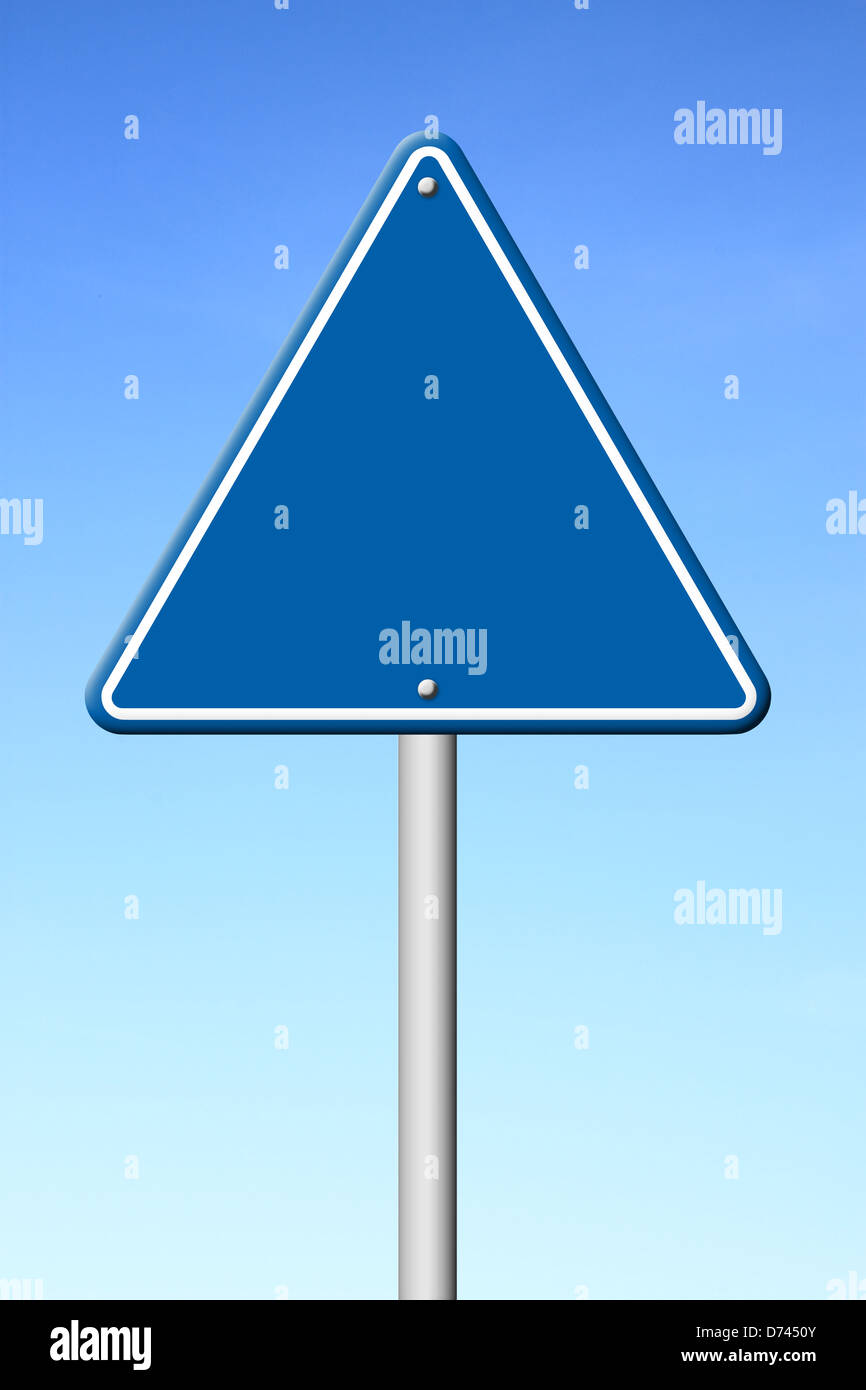 Blank triangular warning sign hi-res stock photography and images - Alamy