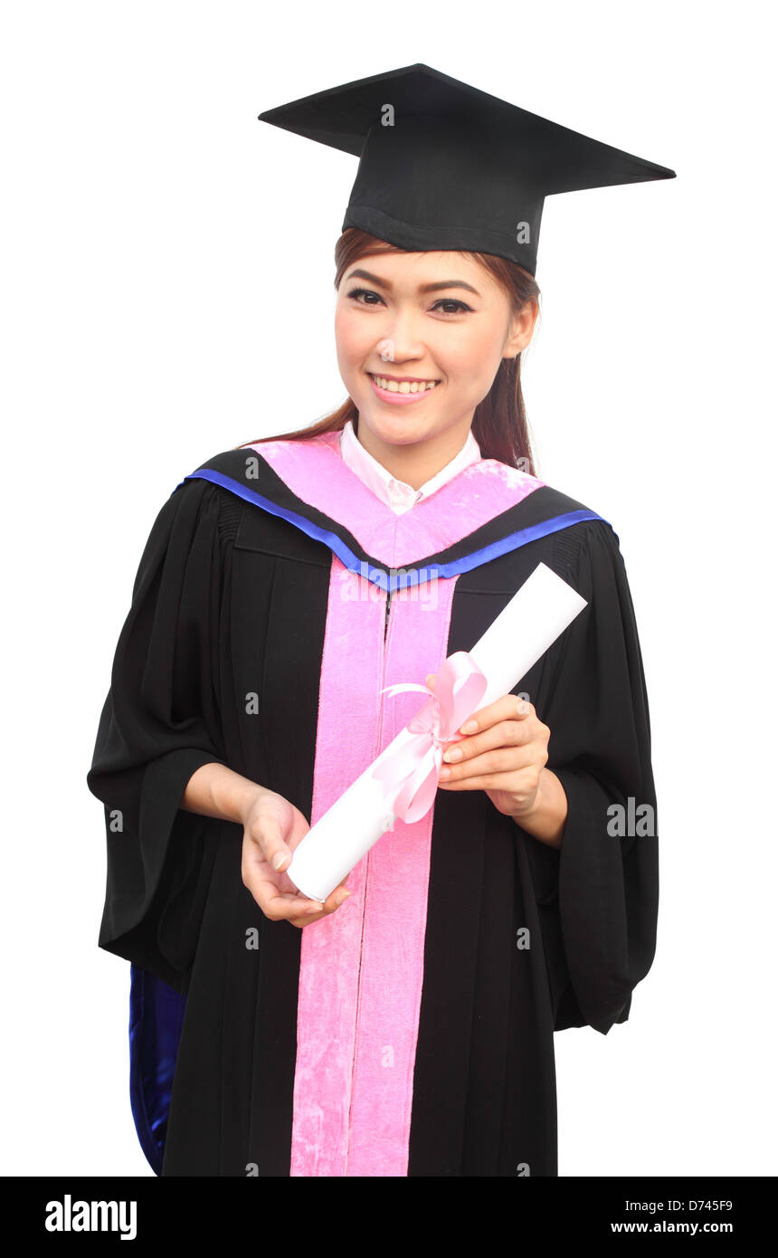 Woman graduation diploma hi-res stock photography and images - Alamy