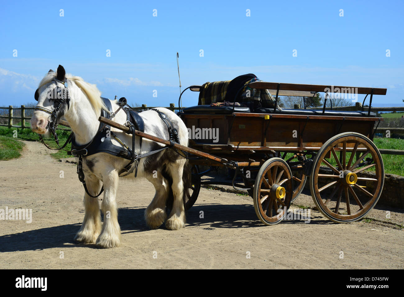 Horse-drawn carriage, Greater Sark, Sark, Bailiwick of Guernsey ...