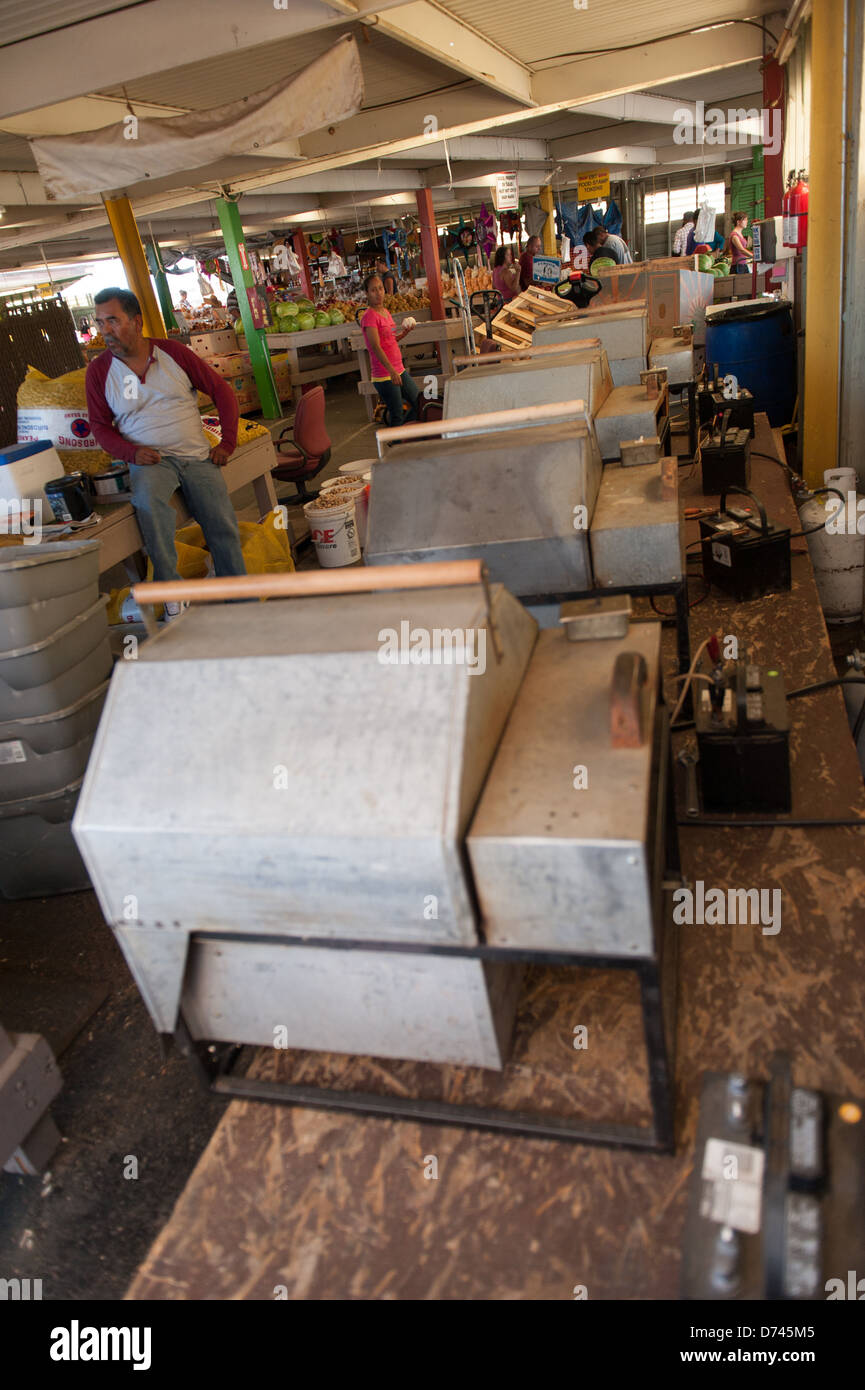 peanuts roasting oven at Davis swap meet market Stock Photo - Alamy