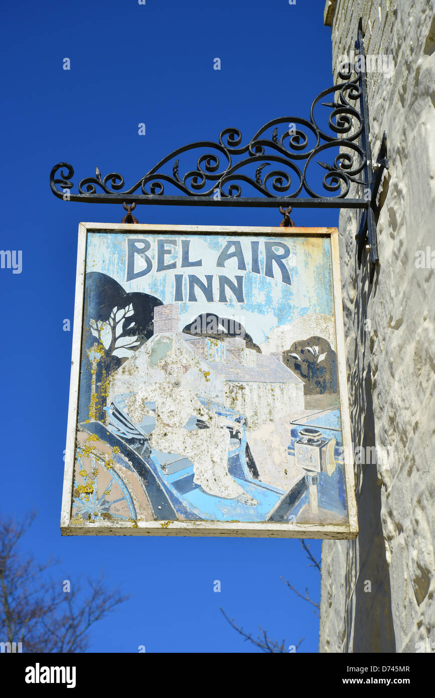 'Bel Air Inn' sign, Greater Sark, Sark, Bailiwick of Guernsey, Channel ...